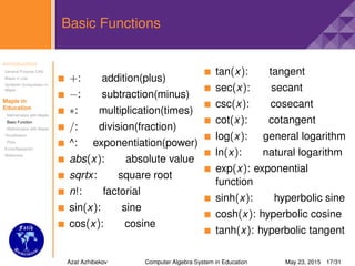Computer algebra-system-maple | PDF
