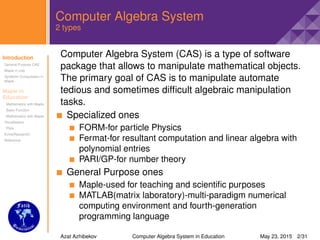 Computer algebra-system-maple | PDF