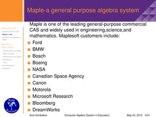Computer algebra-system-maple | PDF