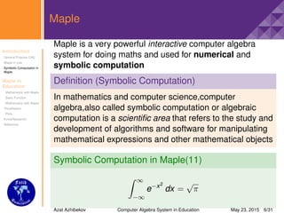 Computer algebra-system-maple | PDF