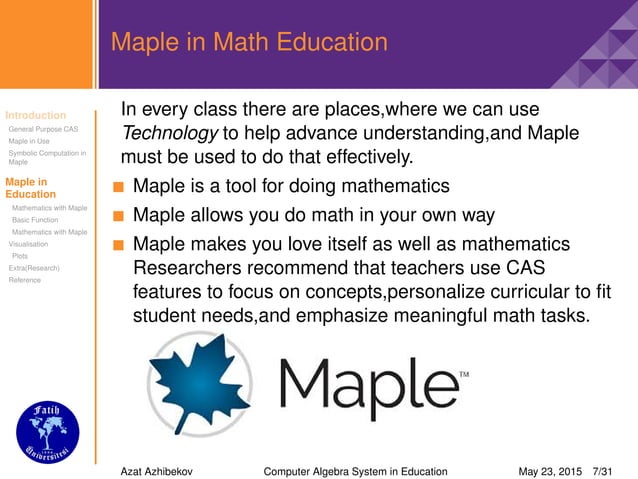 Computer algebra-system-maple | PPT