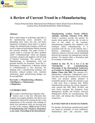 Computer Applications in Manufacturing Systems, 2009 | PDF