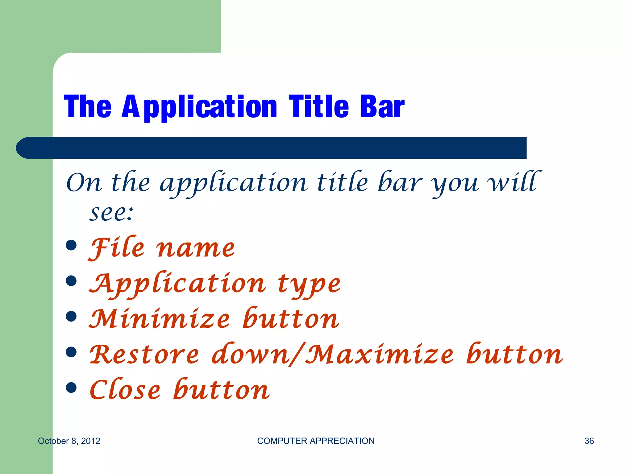 Computer appreciation | PPT