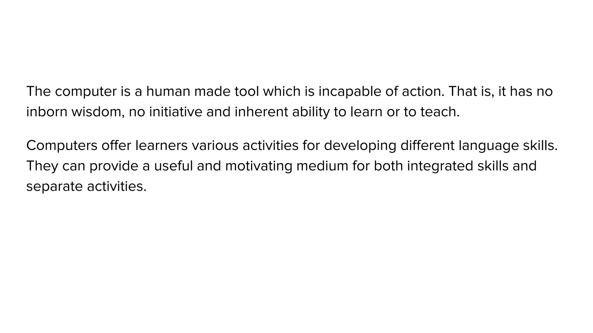 Computer assisted language learning | PPTX | Education