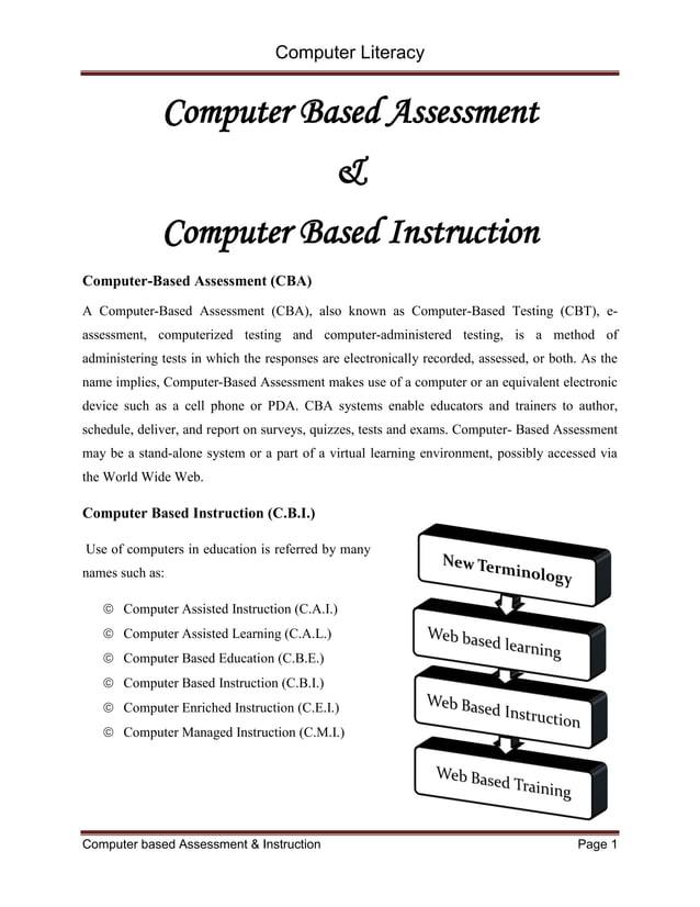 Computer based assessment | PDF | Educational Assessment | Education
