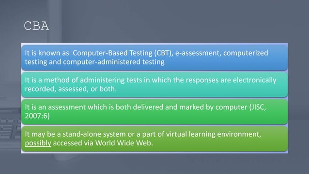 Computer- Based Assessment.pptx | Educational Assessment | Education