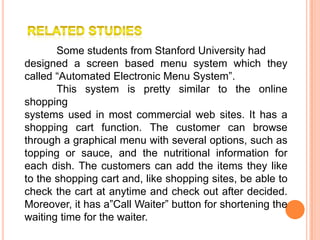 Computer Based Ordering System | PPTX