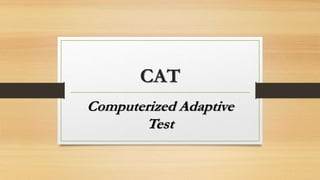 Computer based test designs (cbt) | PPTX
