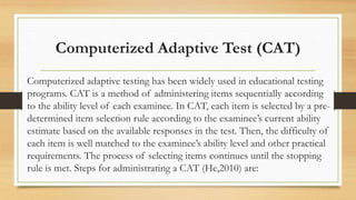 Computer based test designs (cbt) | PPTX