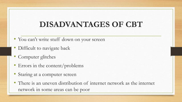 Computer based test designs (cbt) | PPTX