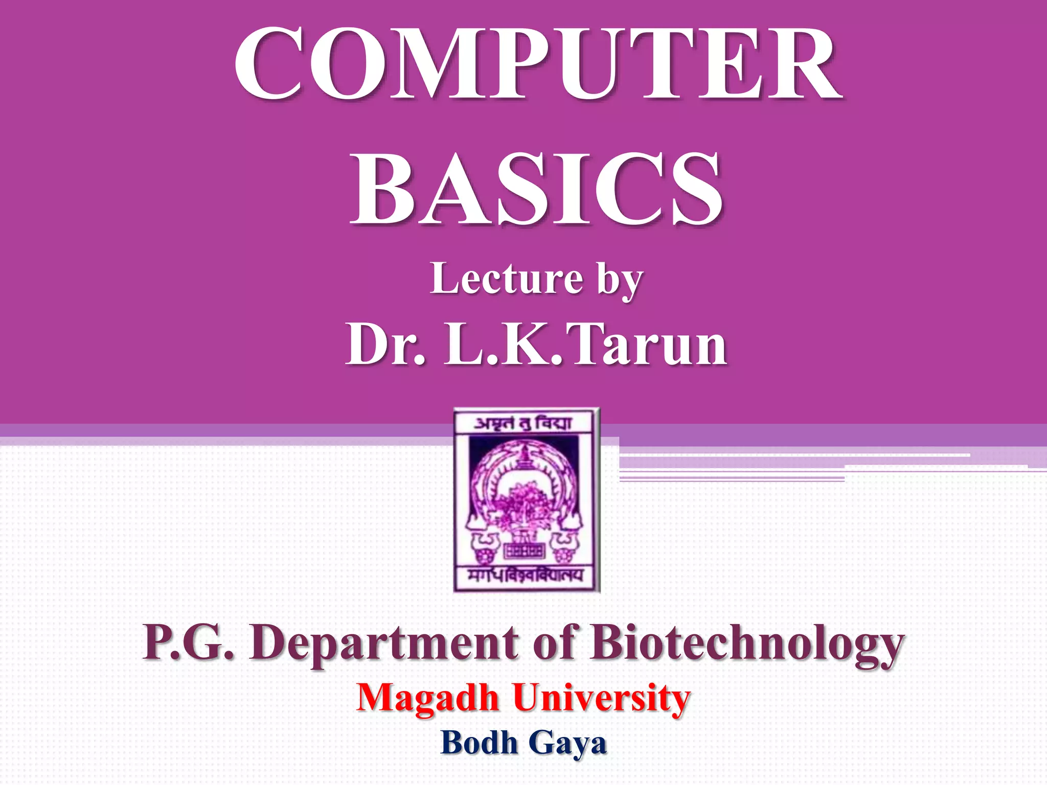 Computer basics | PPT