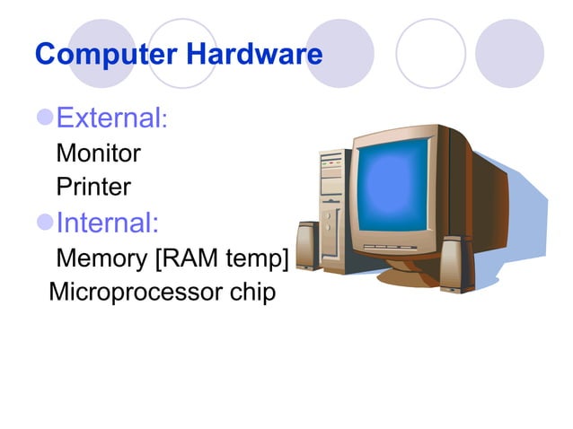 cA slide that teaches about the basics of computer hardware. | PPT