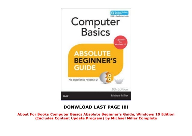 About For Books Computer Basics Absolute Beginner's Guide, Windows 10 ...