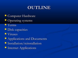 Computer basics--basic comp-oper | PPT