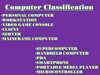 Computer Classification Kc | PPT