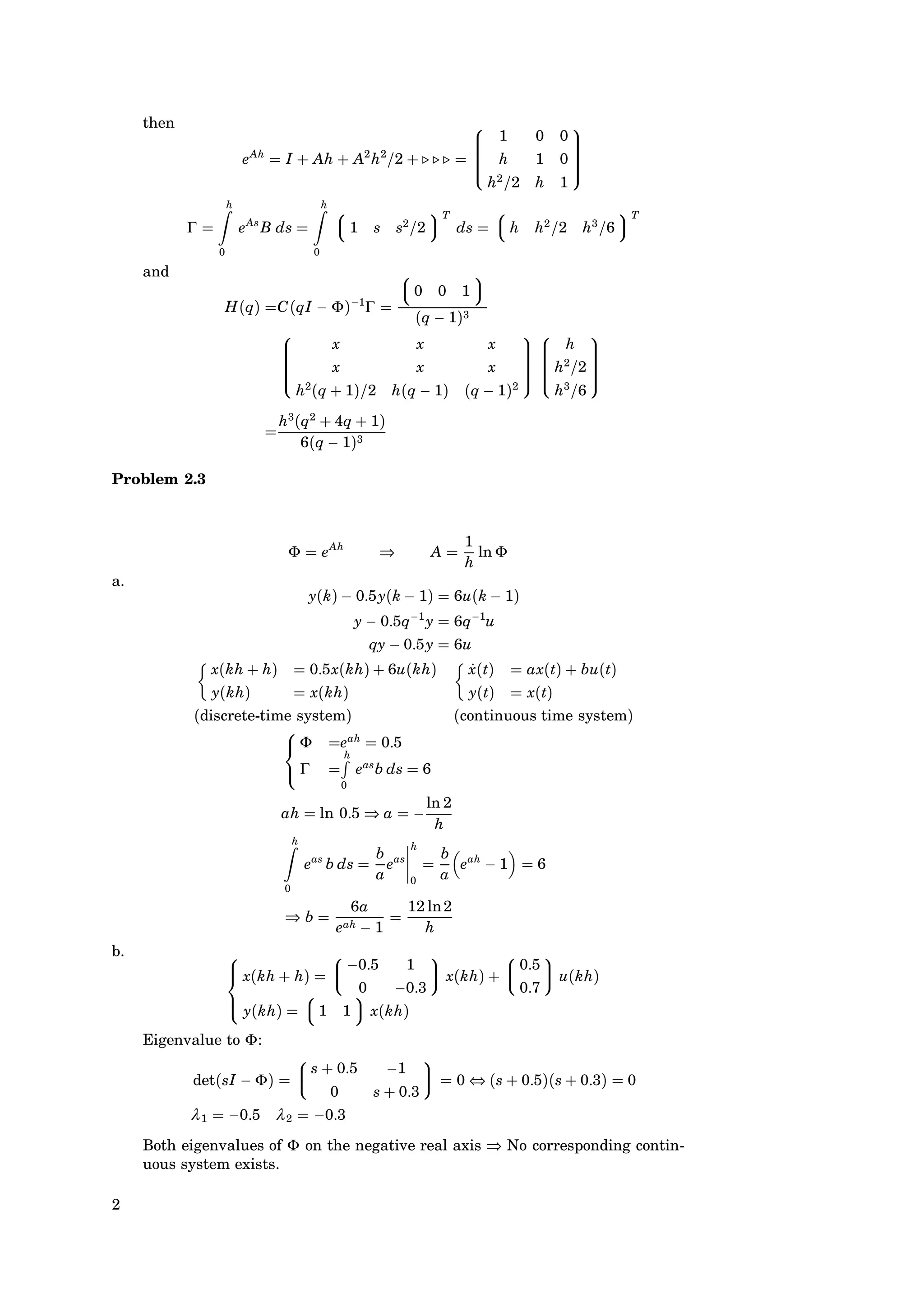 Computer Controlled Systems (solutions manual). Astrom. 3rd edition 1997 | PDF