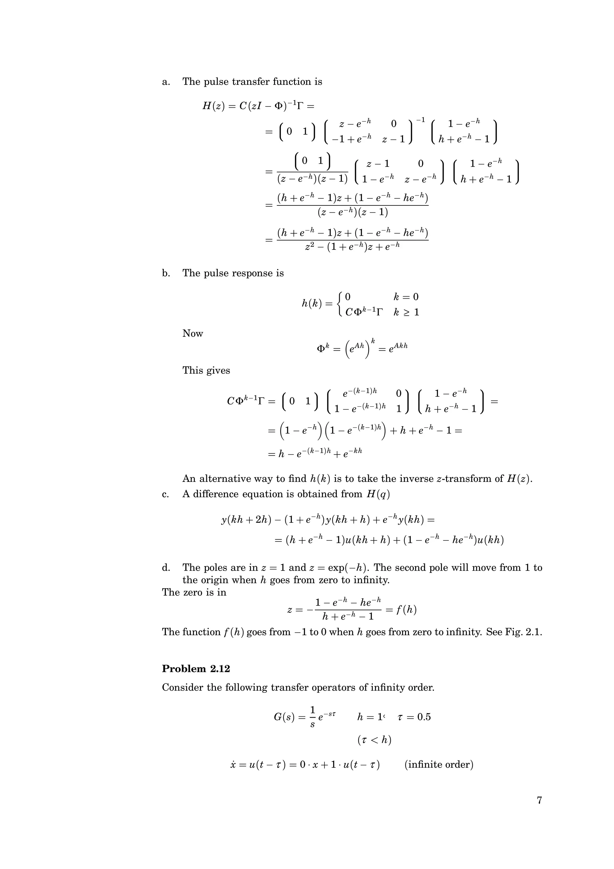 Computer Controlled Systems (solutions manual). Astrom. 3rd edition 1997 | PDF