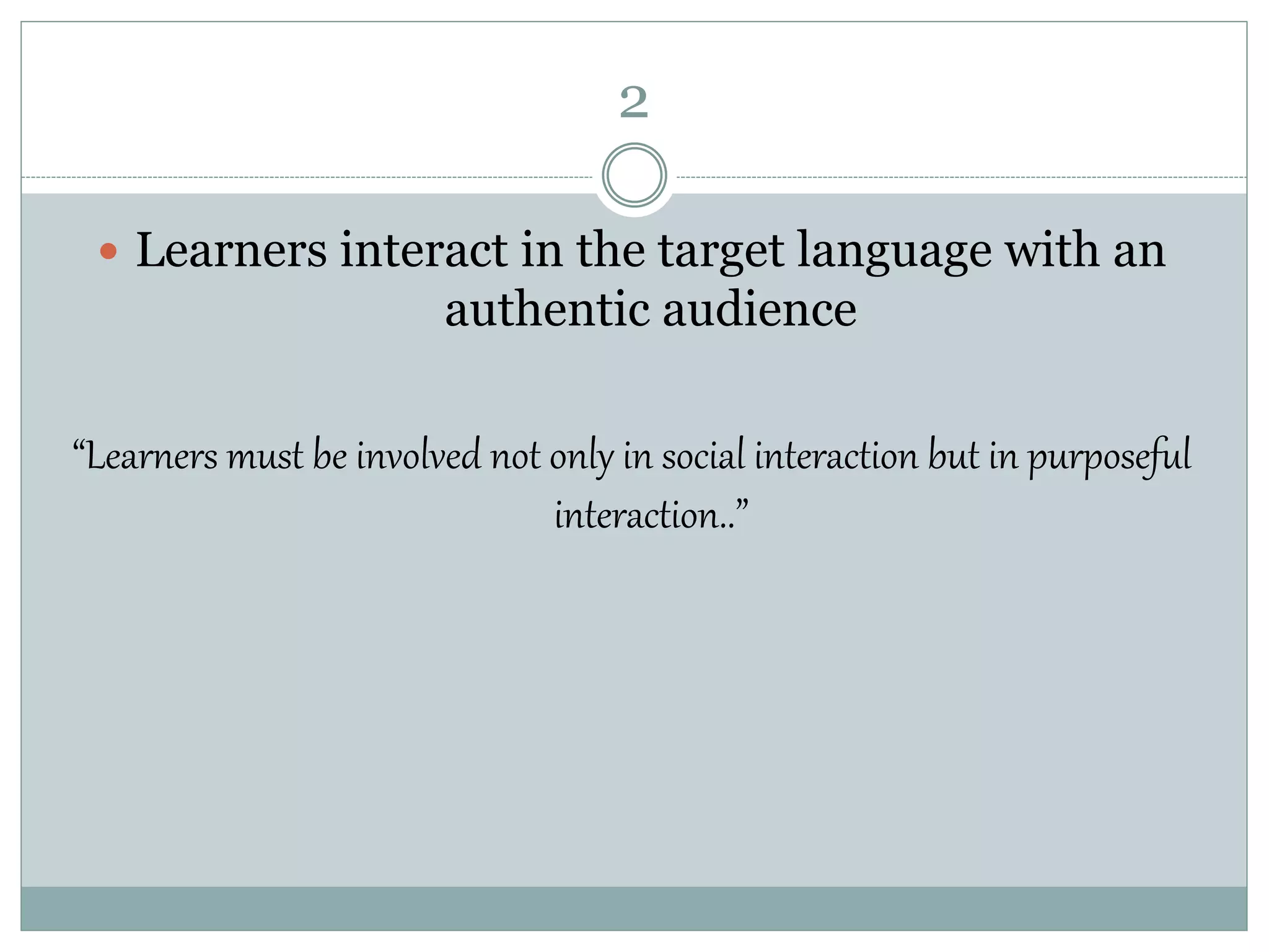 Computer enhanced language learning environments | PPTX