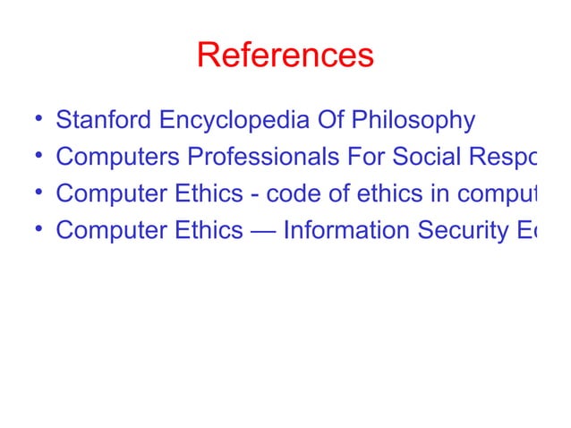 Computer Ethics Presentation