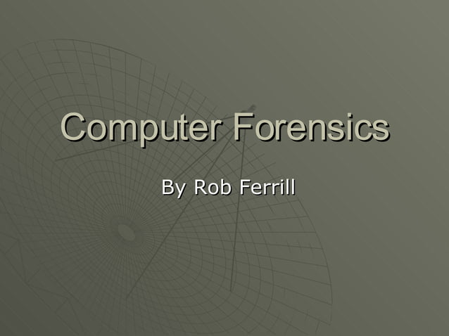 Computer Forensics | PPT