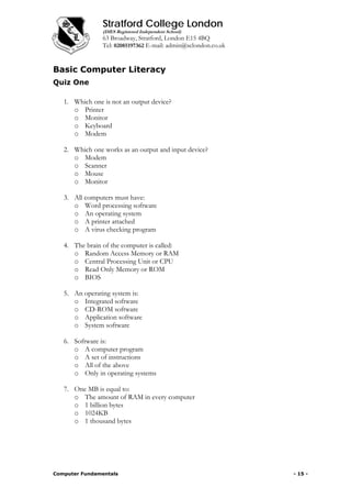 Computer fundamental | PDF