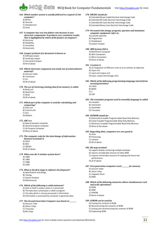 Computer fundamental-mcq-bank | PDF