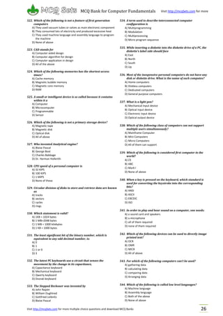 Computer fundamental-mcq-bank | PDF
