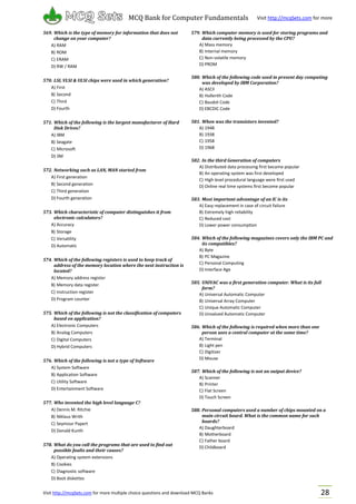 Computer fundamental-mcq-bank | PDF