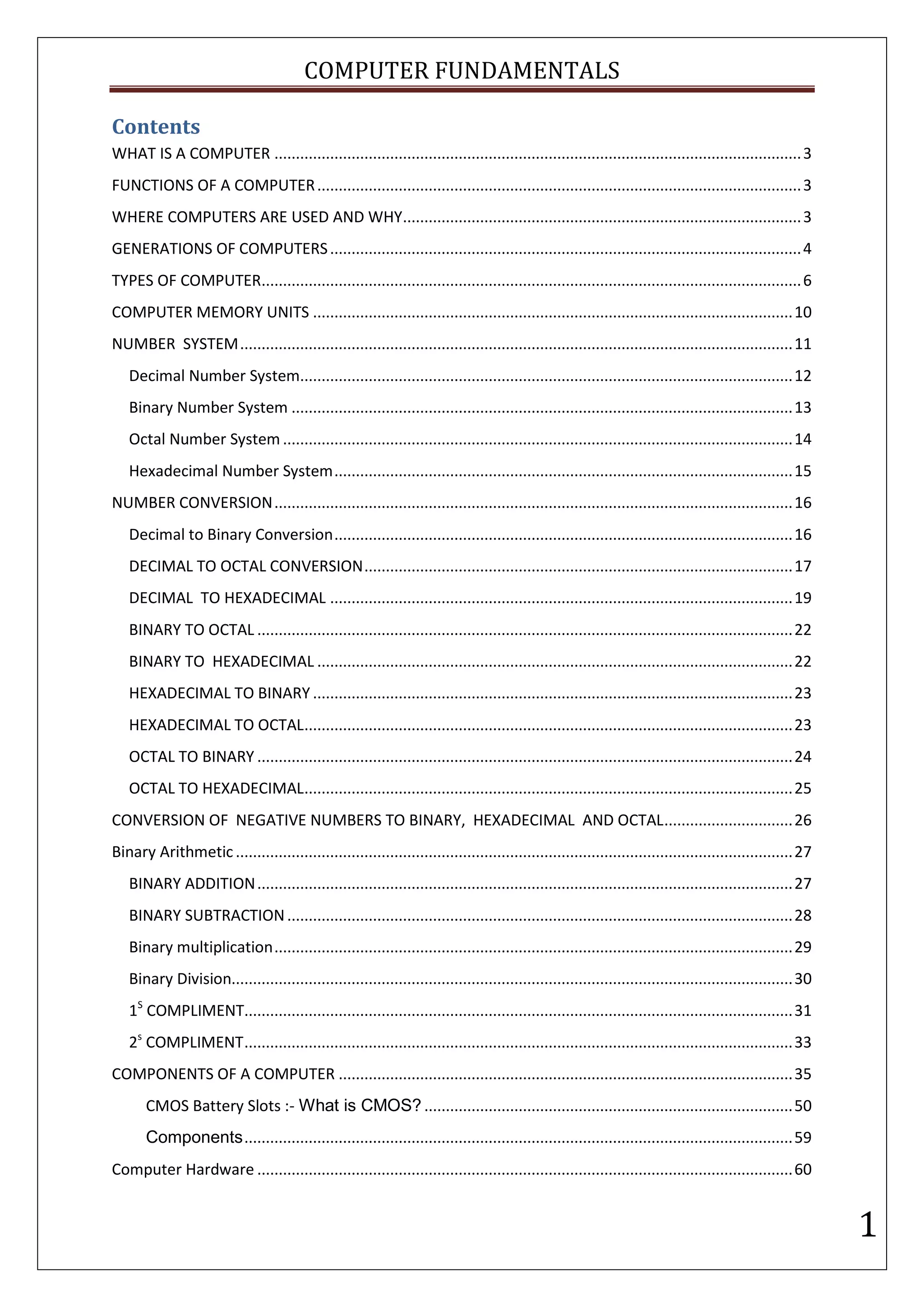 Computer fundamentals | PDF