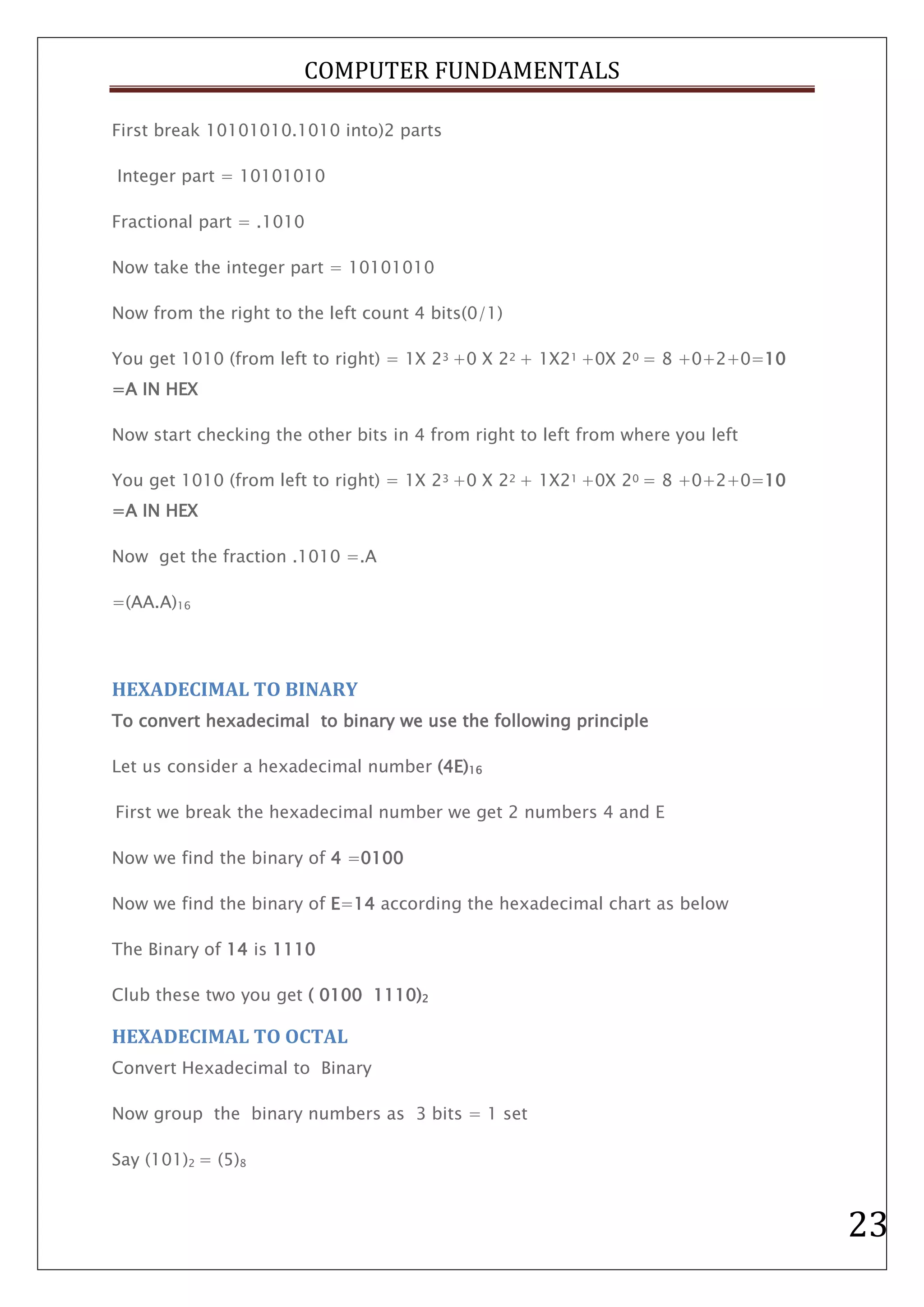 Computer fundamentals | PDF