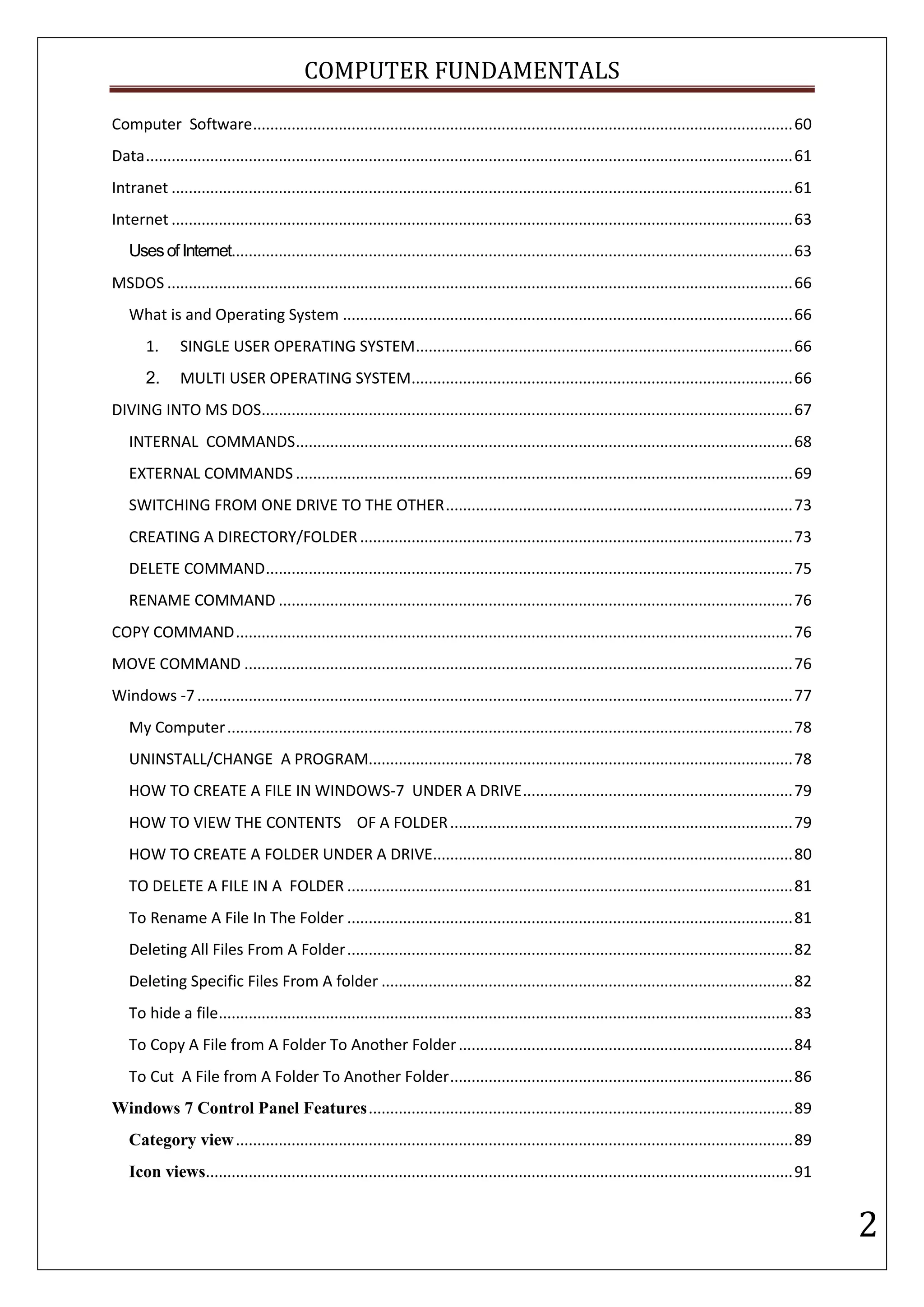 Computer fundamentals | PDF