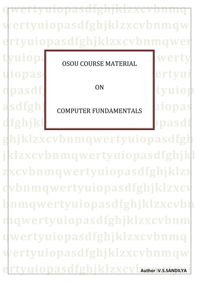 Computer fundamentals | PDF