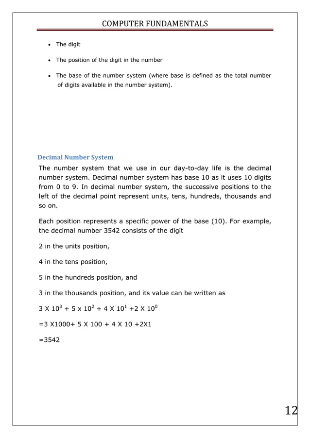 Computer fundamentals | PDF