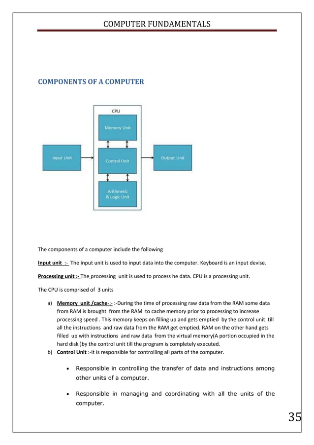 Computer fundamentals | PDF