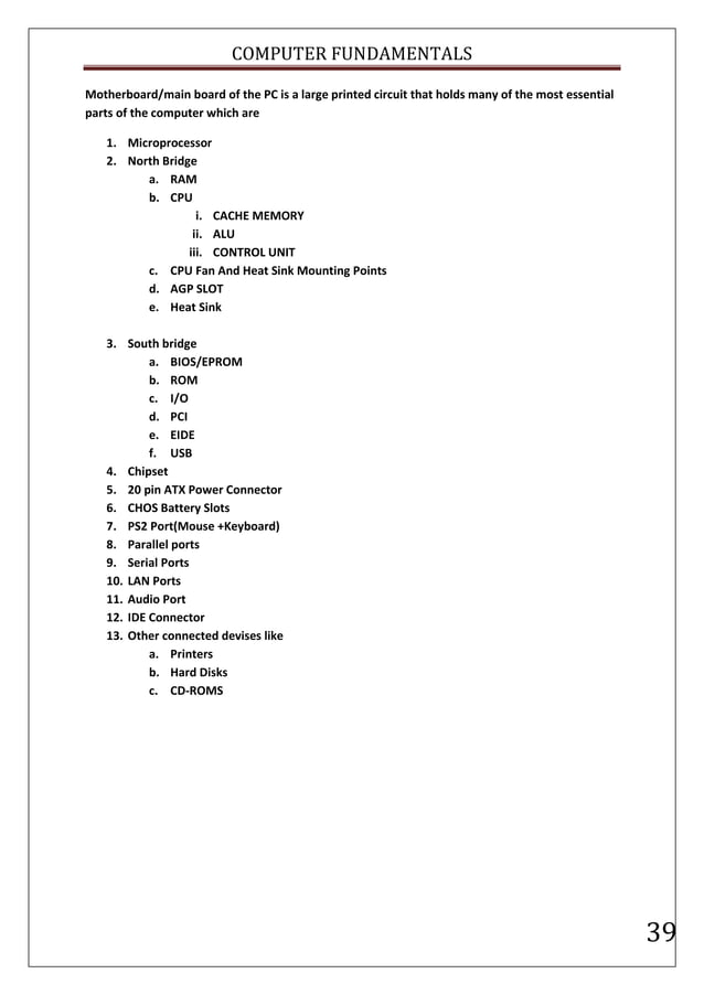 Computer fundamentals | PDF