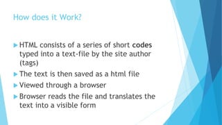 Computer fundamentals-internet p2 | PPTX | Web Design and HTML | Internet