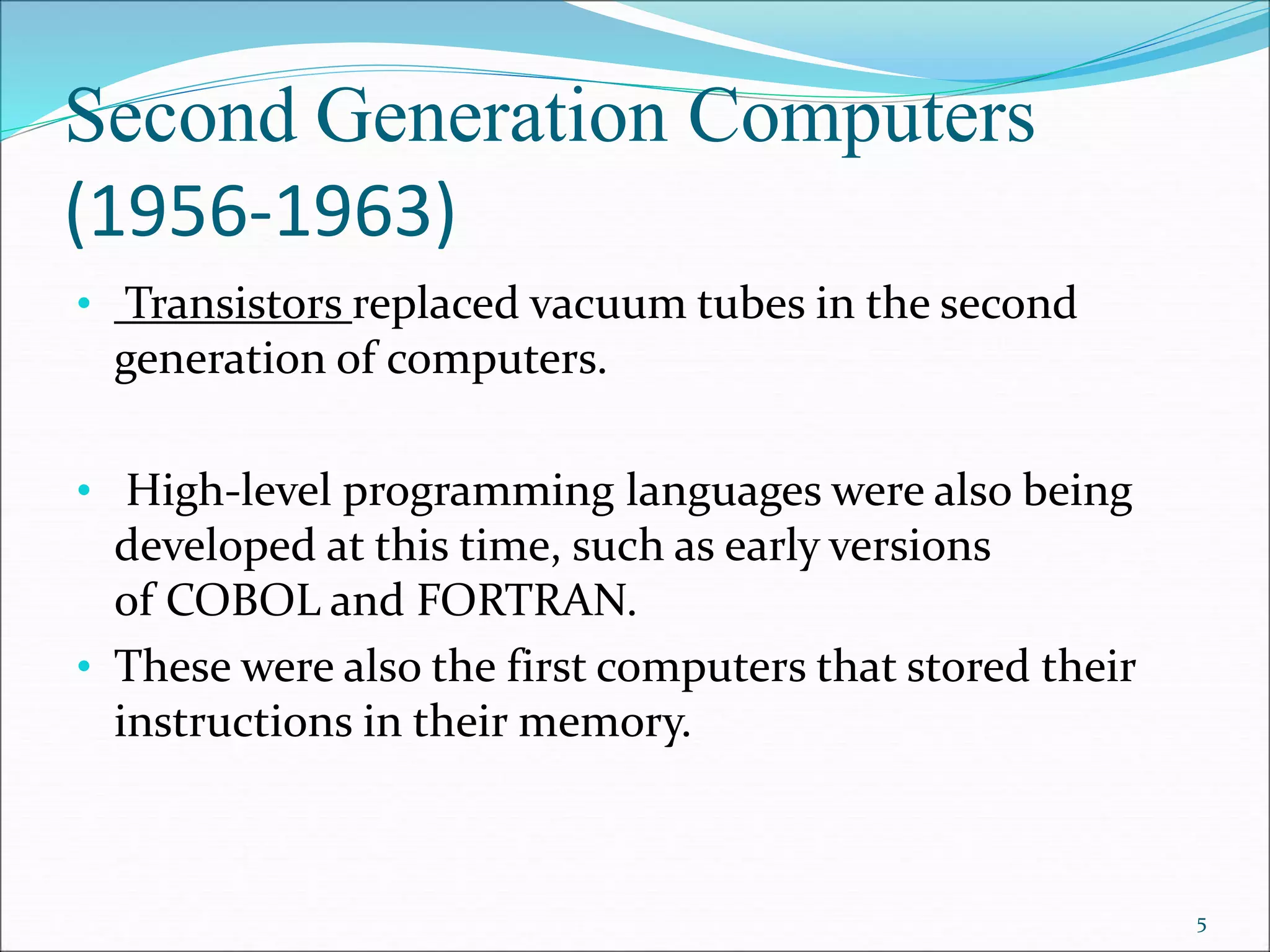 The Five Generations of Computers | PPTX