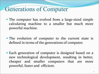 The Five Generations of Computers | PPTX