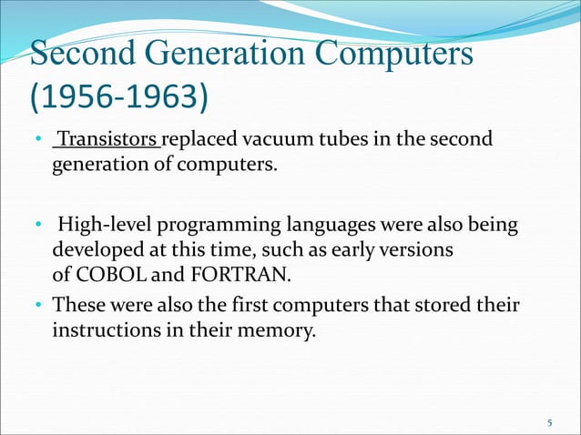 The Five Generations of Computers | PPTX | Computing | Technology & Computing