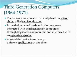 The Five Generations of Computers | PPTX