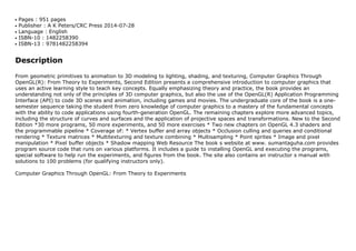 Computer Graphics Through OpenGL: From Theory to Experiments | PPT