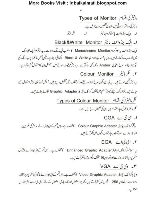 Computer Guide Urdu