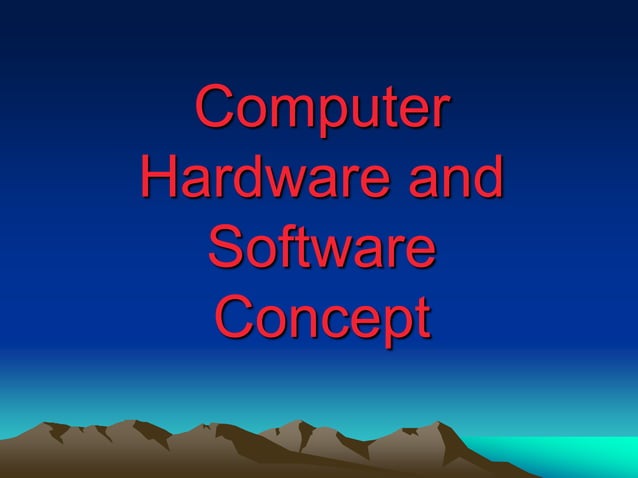 Computer Hardware and software | PPT