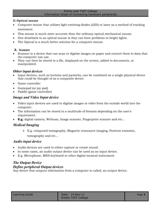 Computer hardware-peripherals compress | PDF | Computer Peripherals ...