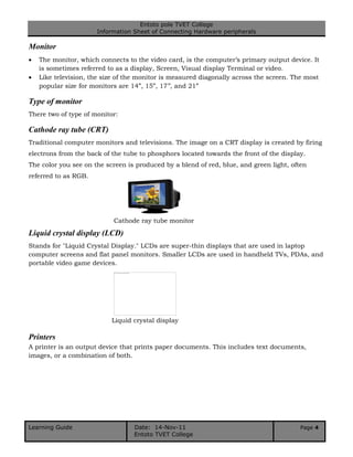 Computer hardware-peripherals compress | PDF | Computer Peripherals ...