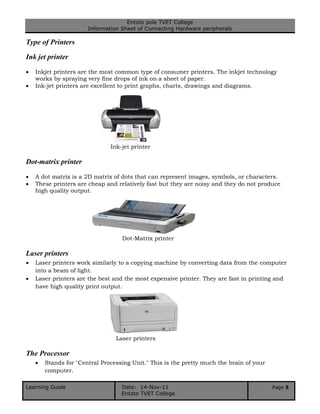 Computer hardware-peripherals compress | PDF | Computer Peripherals ...