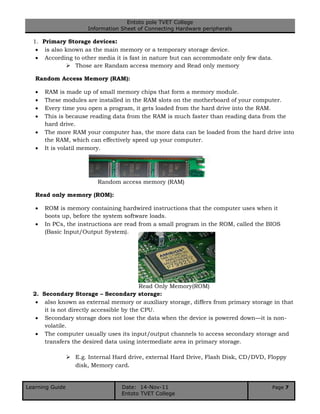 Computer hardware-peripherals compress | PDF | Computer Peripherals ...