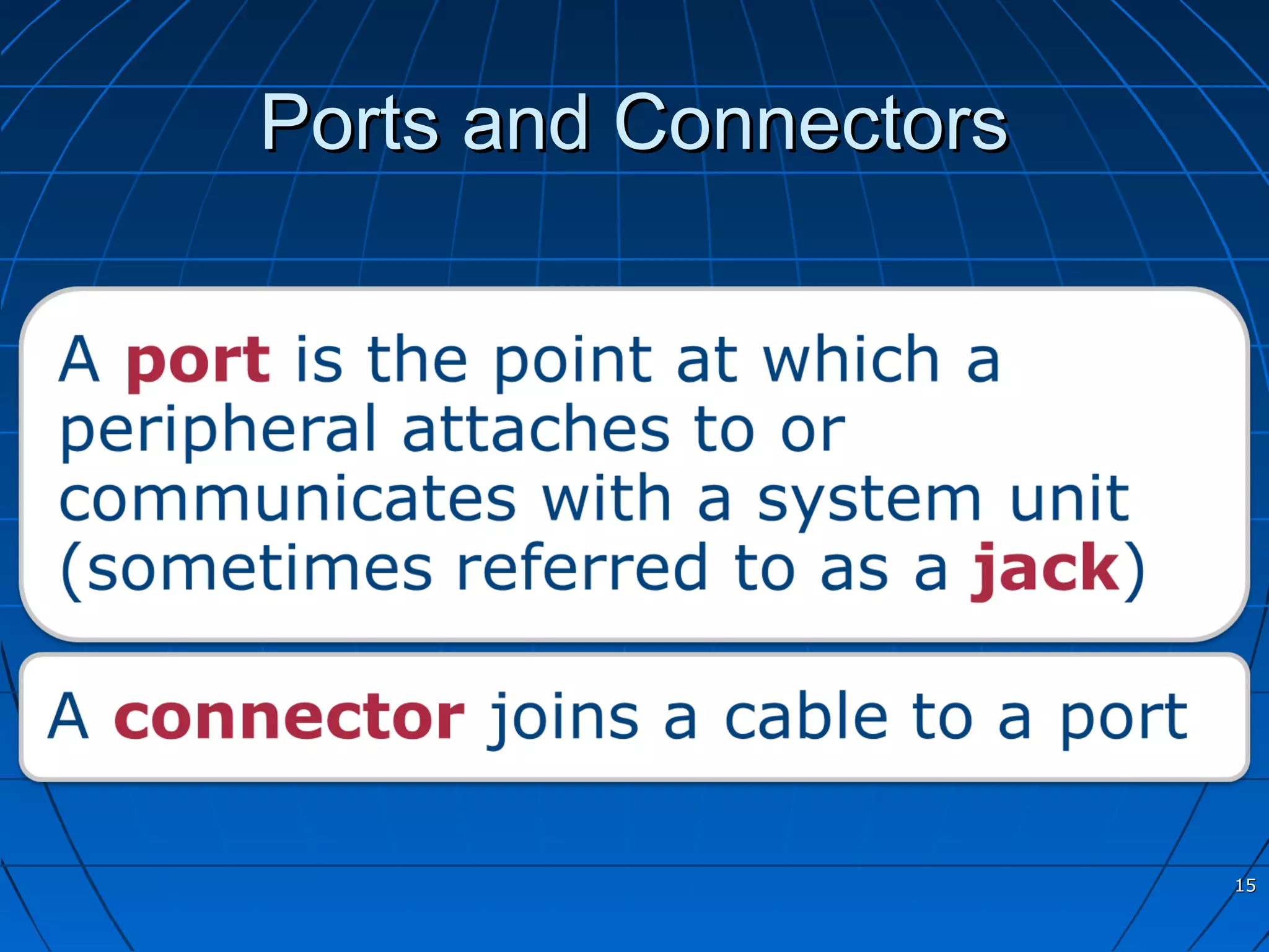 Computer hardware-ports-connectors | PPT