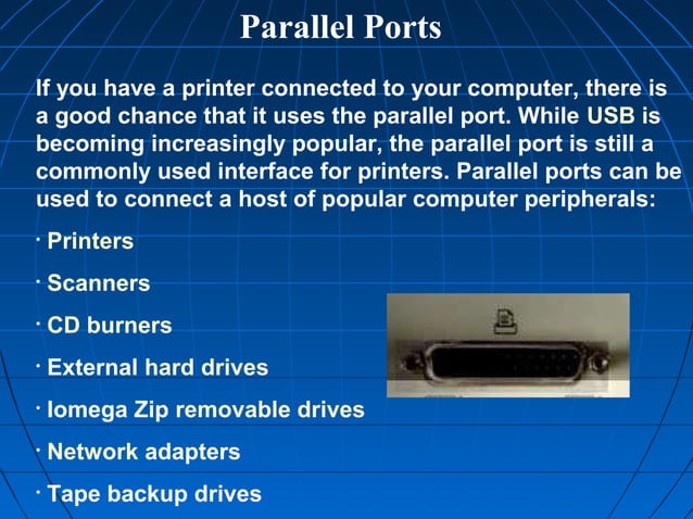 Computer hardware-ports-connectors | PPT