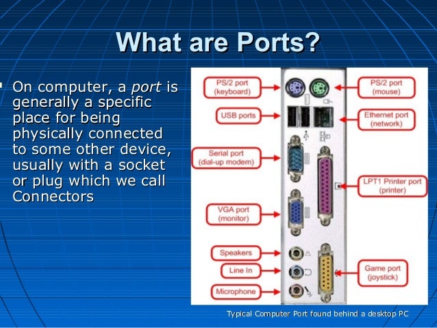 Computer Ports And Connectors